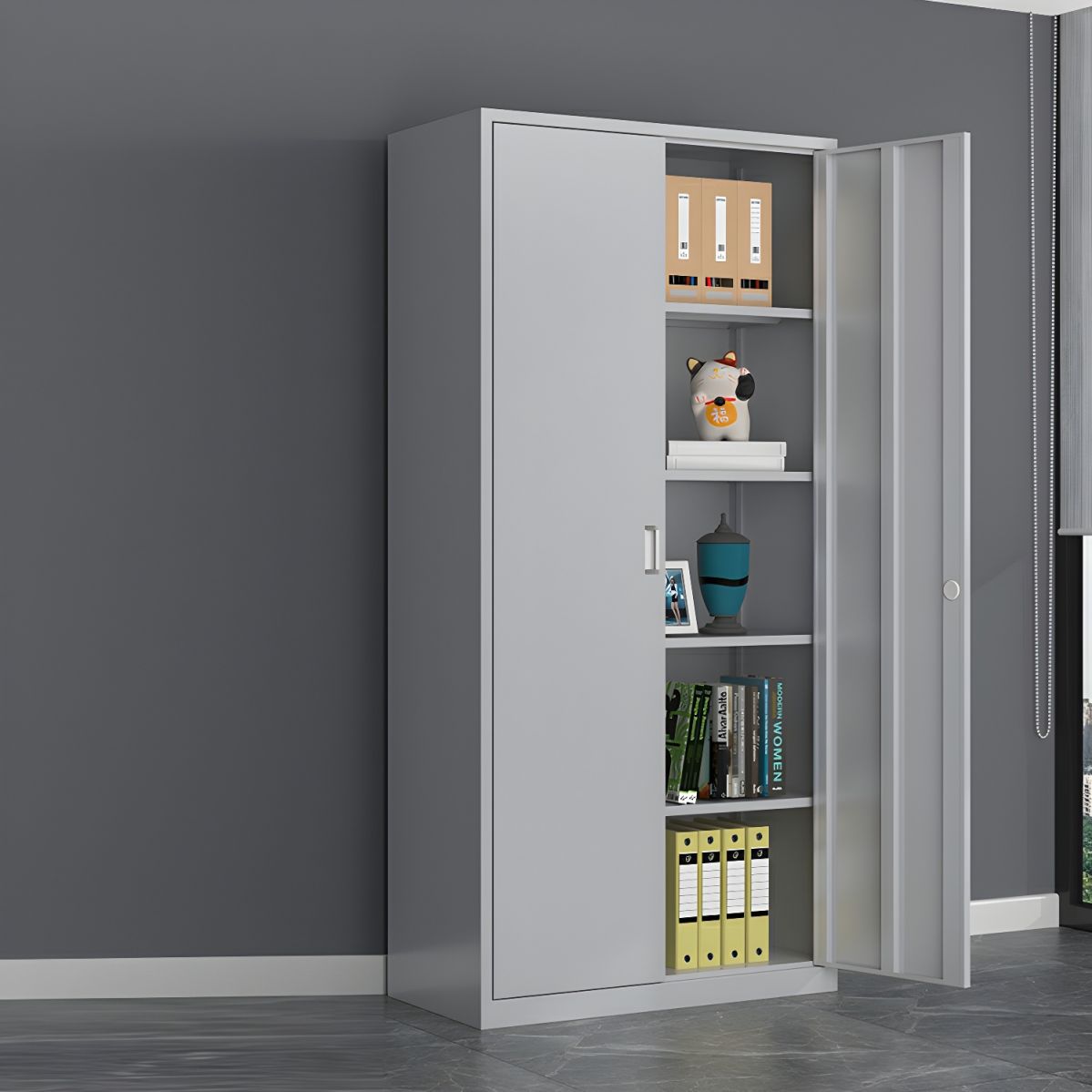 2-Door metallic office storage cabinet - Tamco - office cabinets