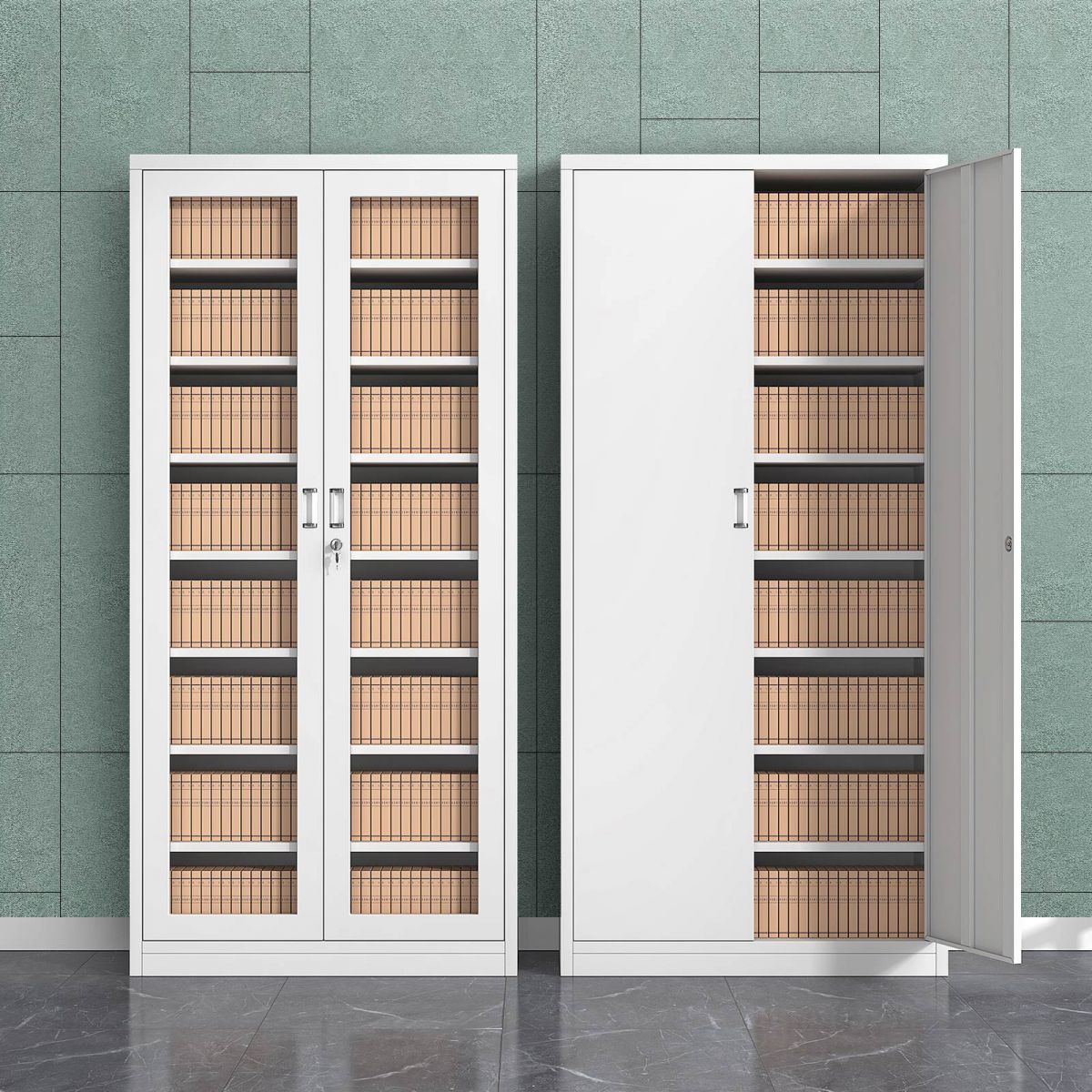 Modern Filing Cabinet Glass Doors - Tamco - Office furniture