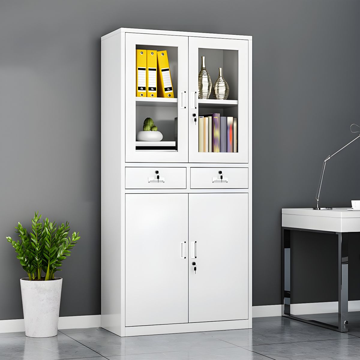Modern Vertical File Cabinet Storage Shelves - Tamco