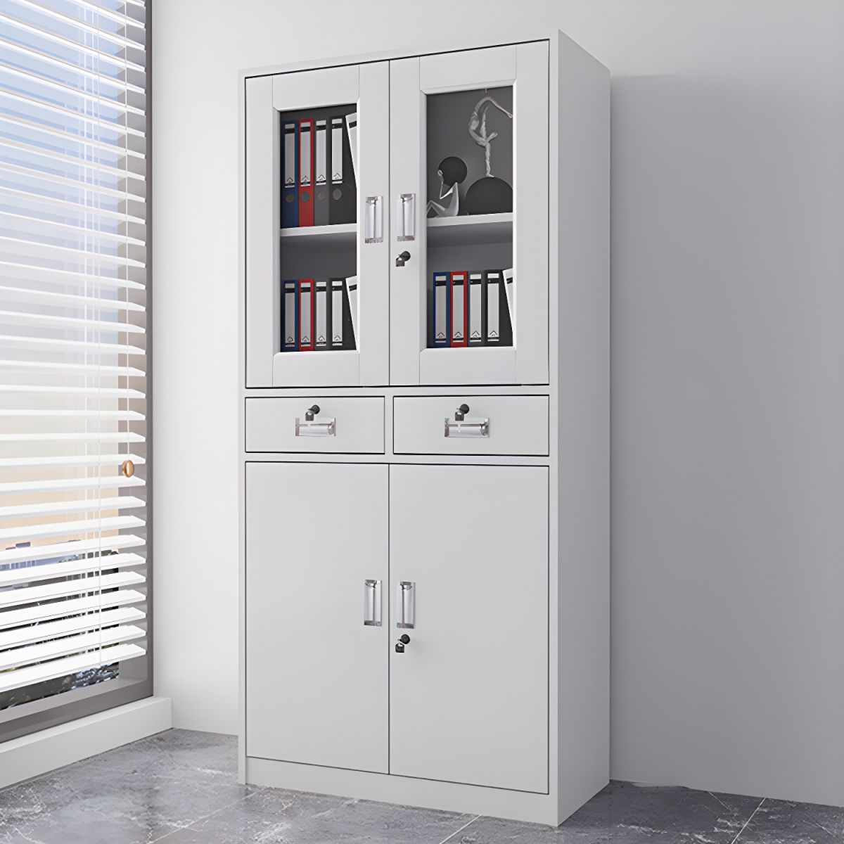 Modern Rectangular File Cabinet with Key lock - Tamco