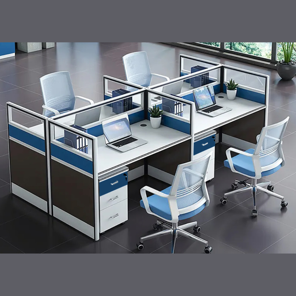 Four way modular office workstation - Tamco - workstations