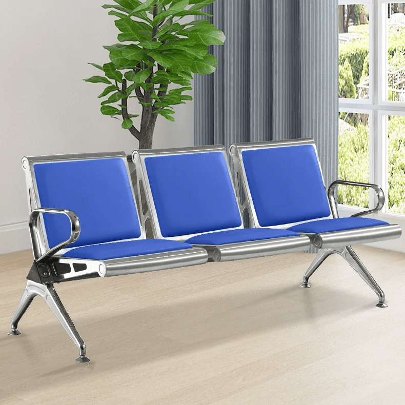 Blue 3-Seater Airport Waiting Bench - Tamco - Furniture Shop in Kenya
